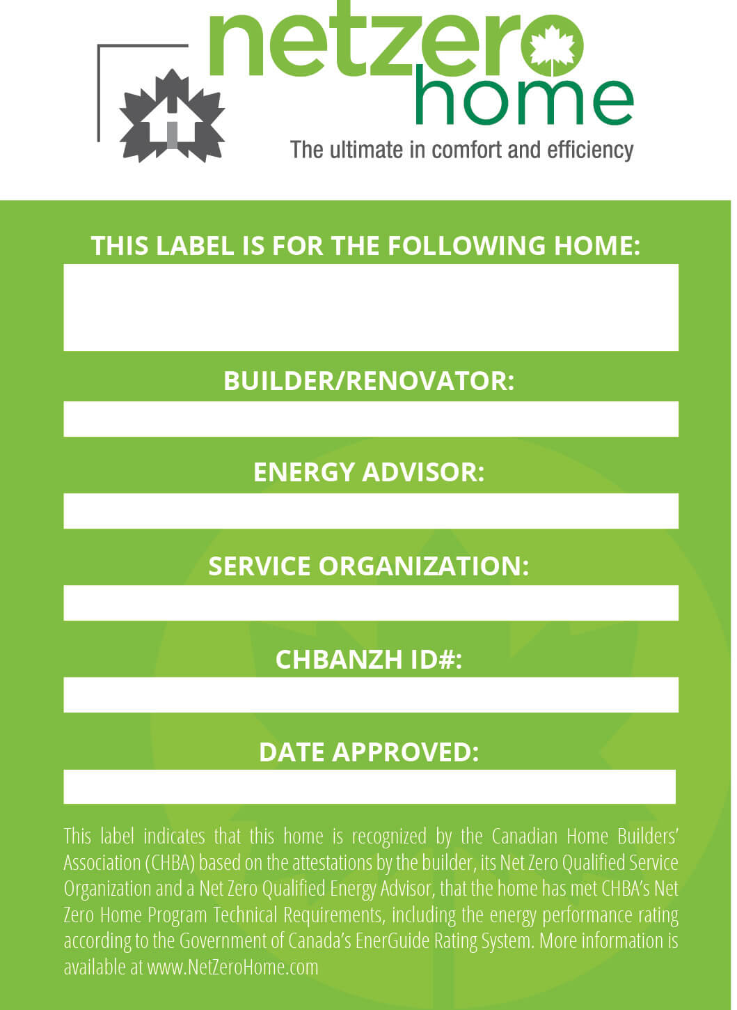 How to label your home - Canadian Home Builders' Association