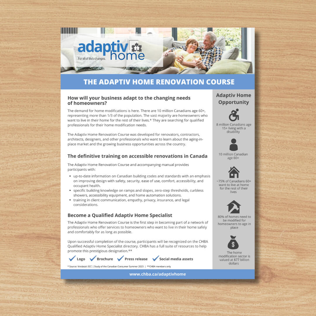 Adaptiv Home Course - Canadian Home Builders' Association